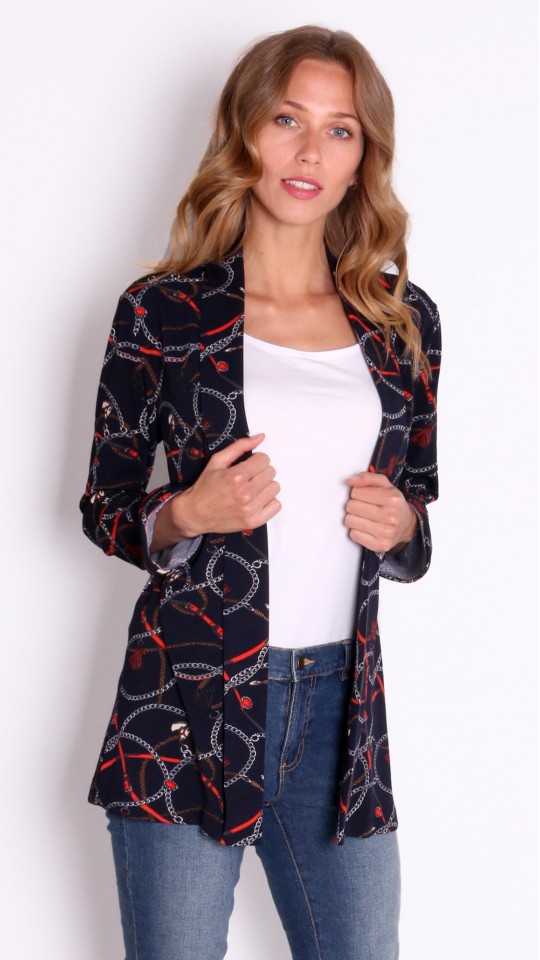 Chain Printed Blazer